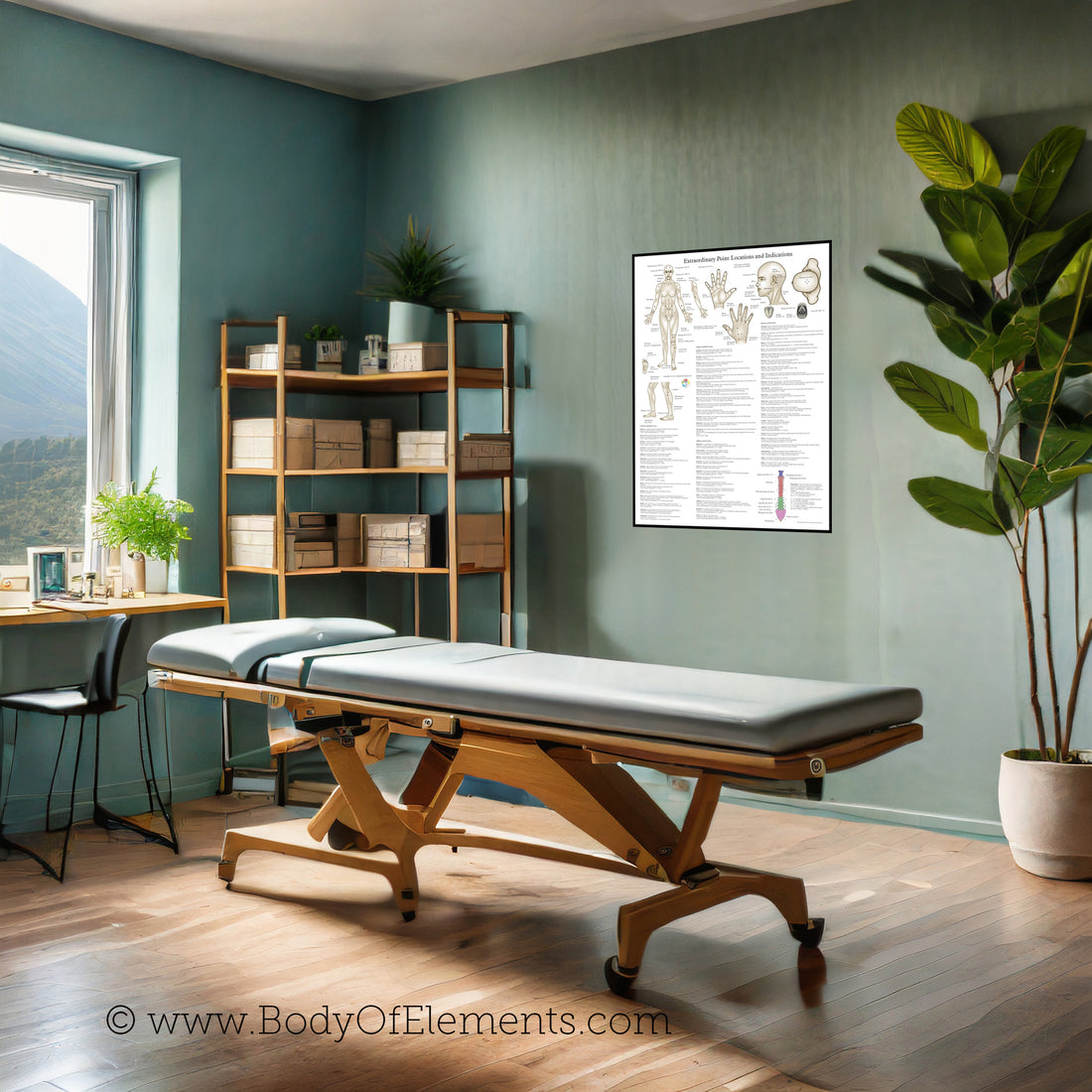 Extraordinary Acupuncture Points Indications Poster – Body of Elements