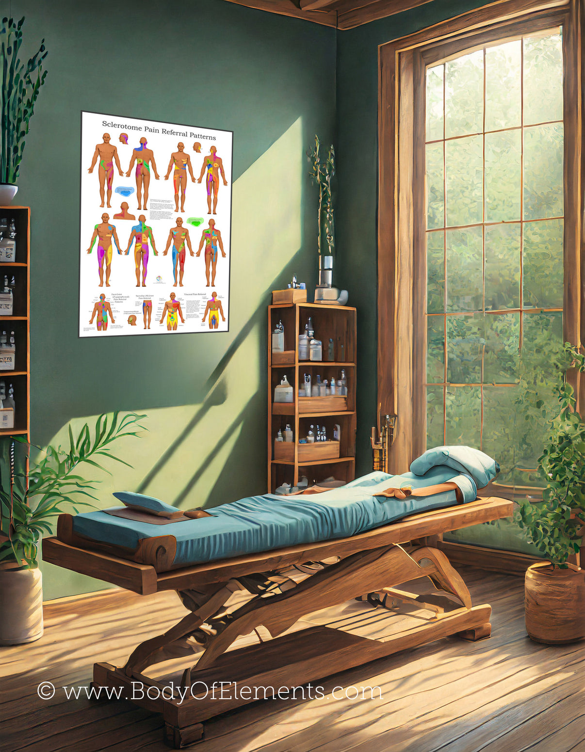 Sclerotome Visceral Pain Referral Poster – Body of Elements