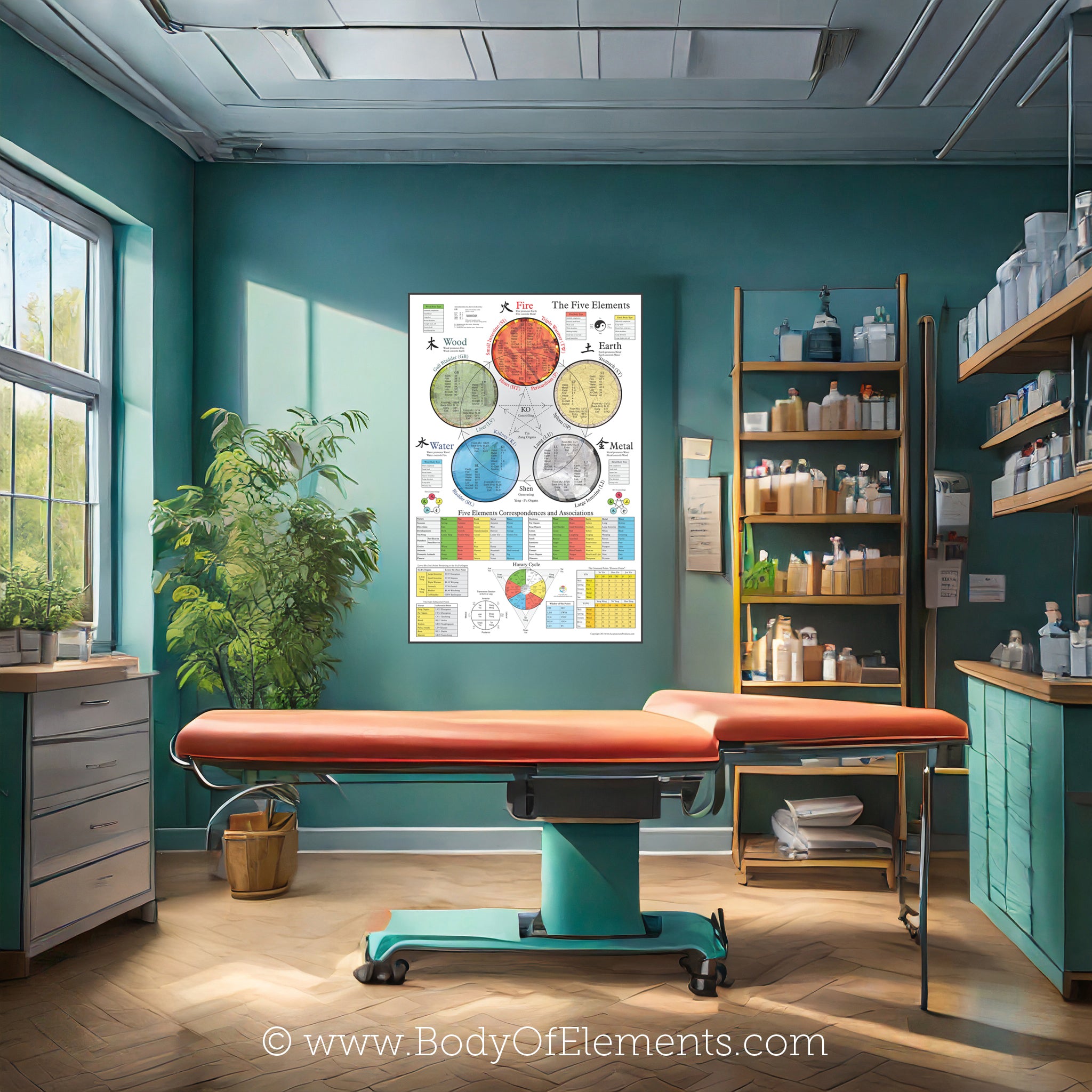The Five Elements of Acupuncture Poster – Body of Elements
